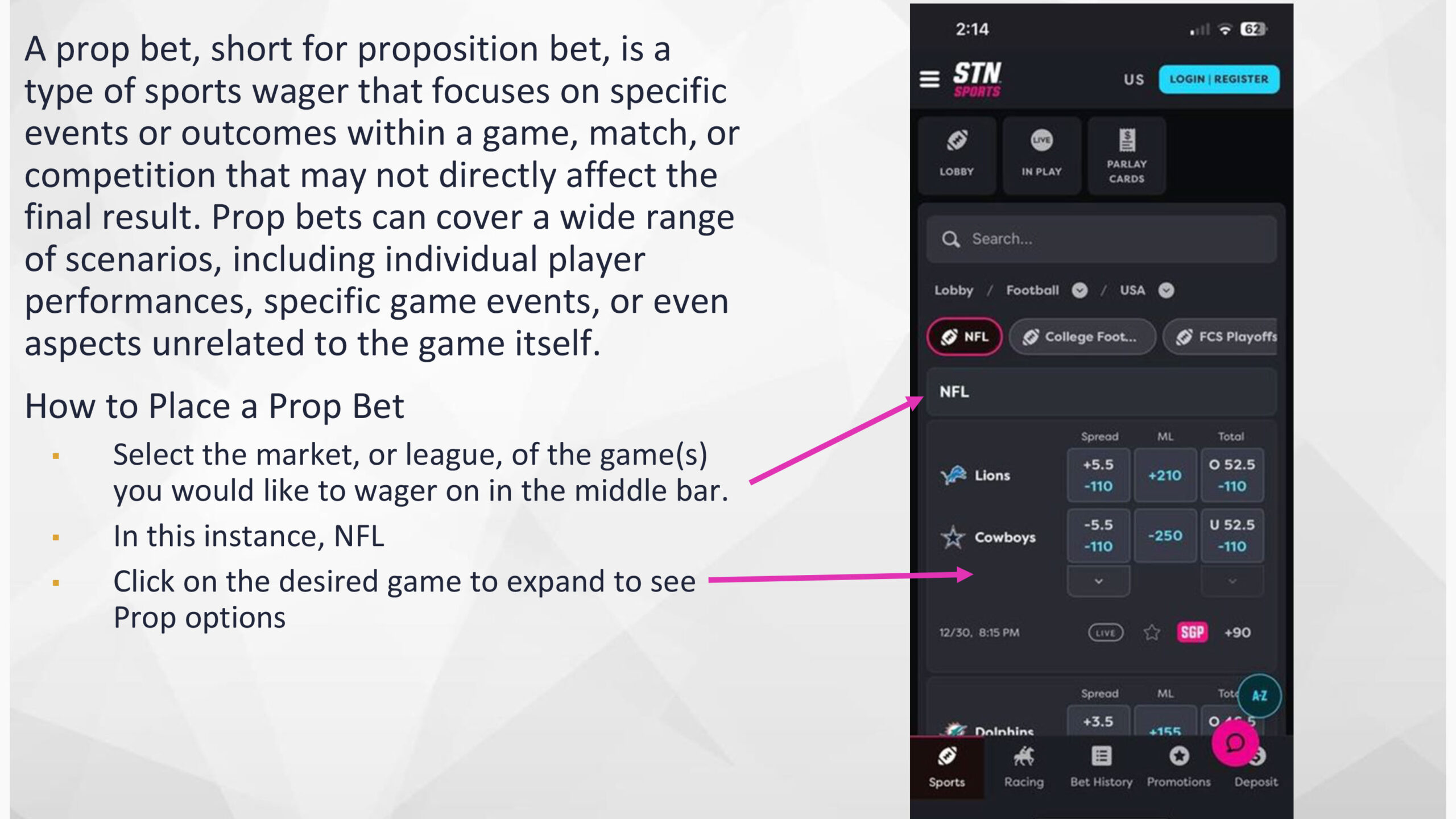 How to Place a Prop Bet - STN Sports